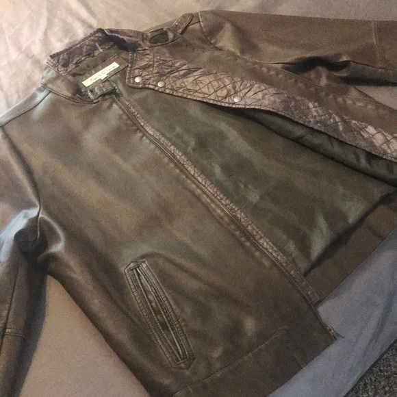 Kenneth Cole | Jackets & Coats | Kenneth Cole Center Zip Fauxleather ...